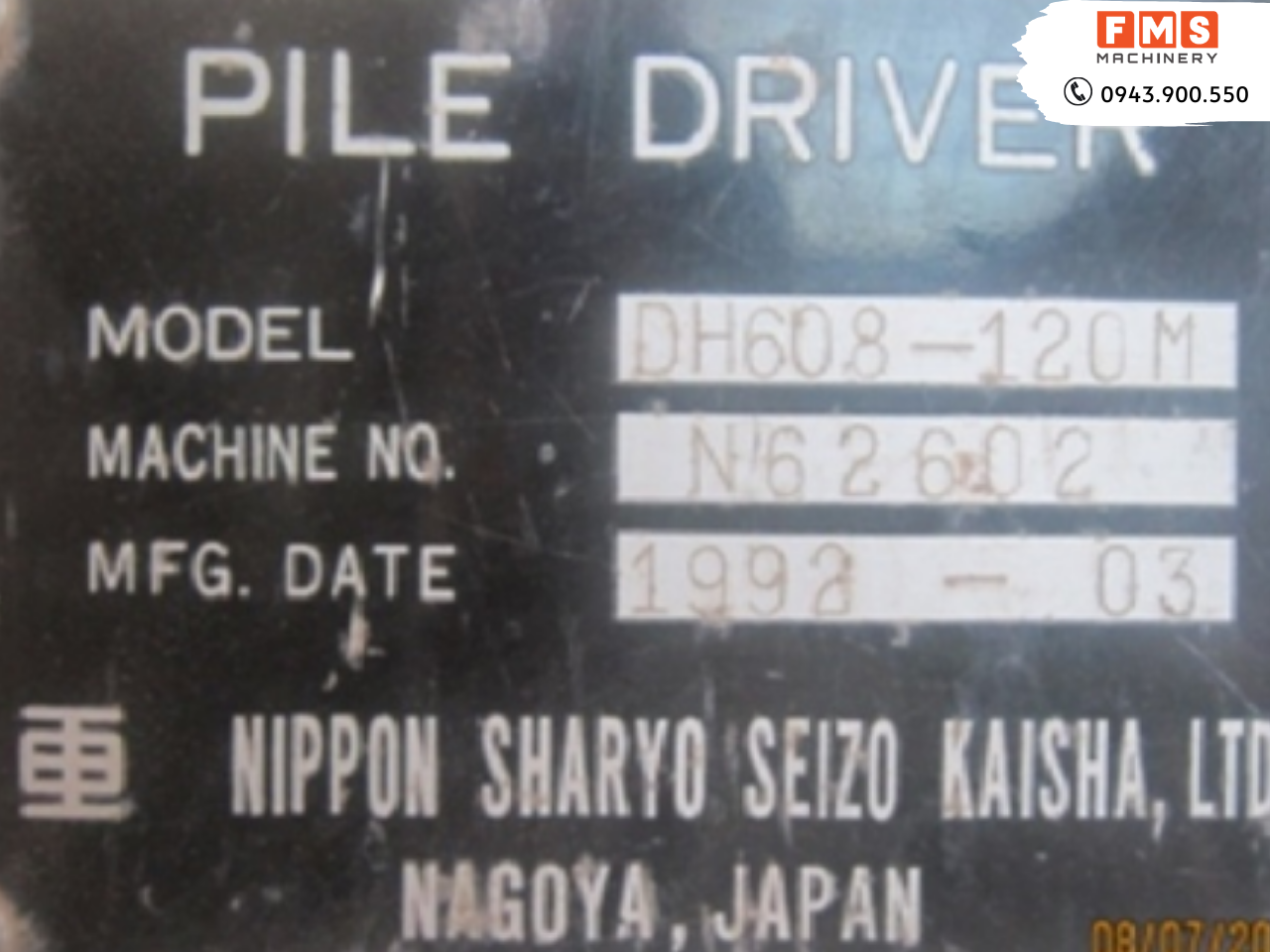 Cho thuê máy đóng cọc DH608 giá rẻ nhất của Nippon Sharyo